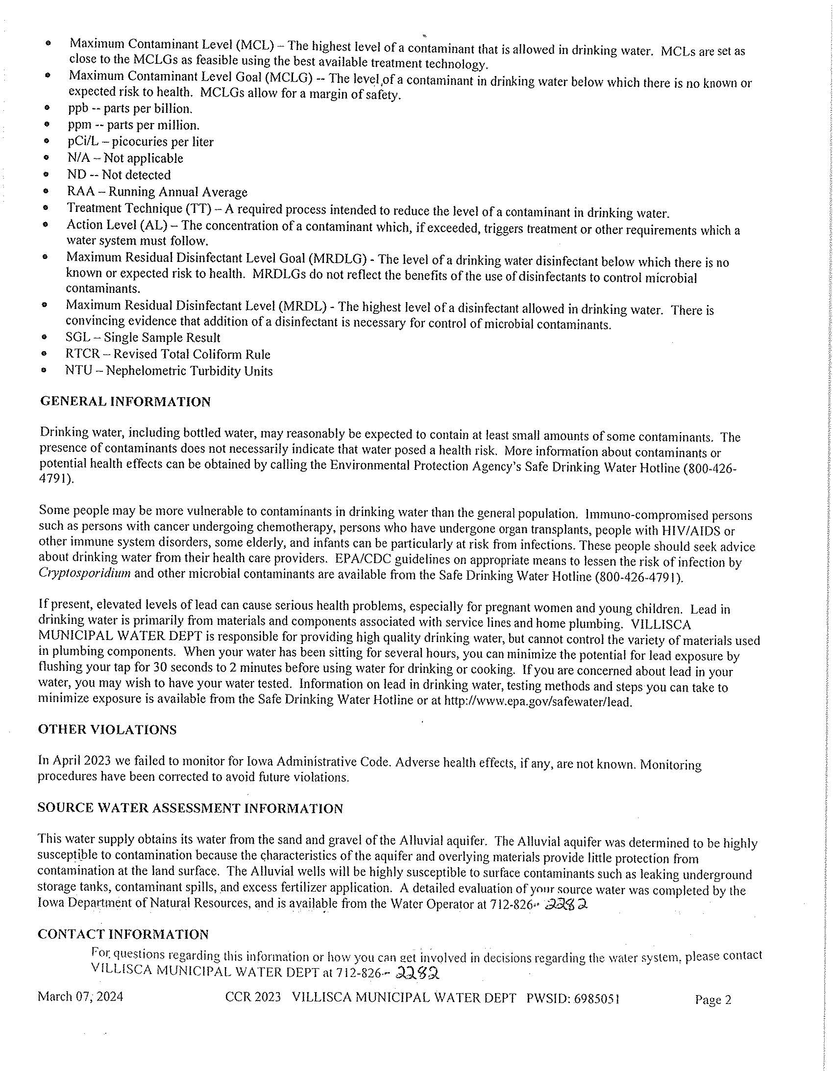 Public Information - City Of Villisca